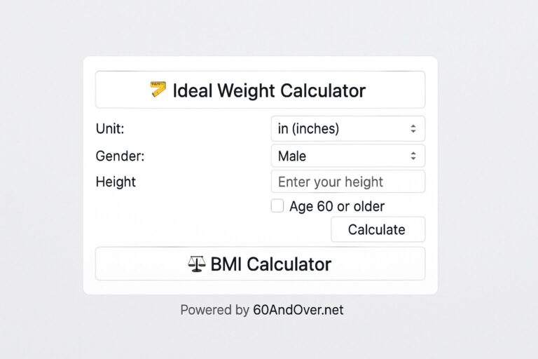 BMI for Women Over 60 – Chart, Calculator & Healthy Range