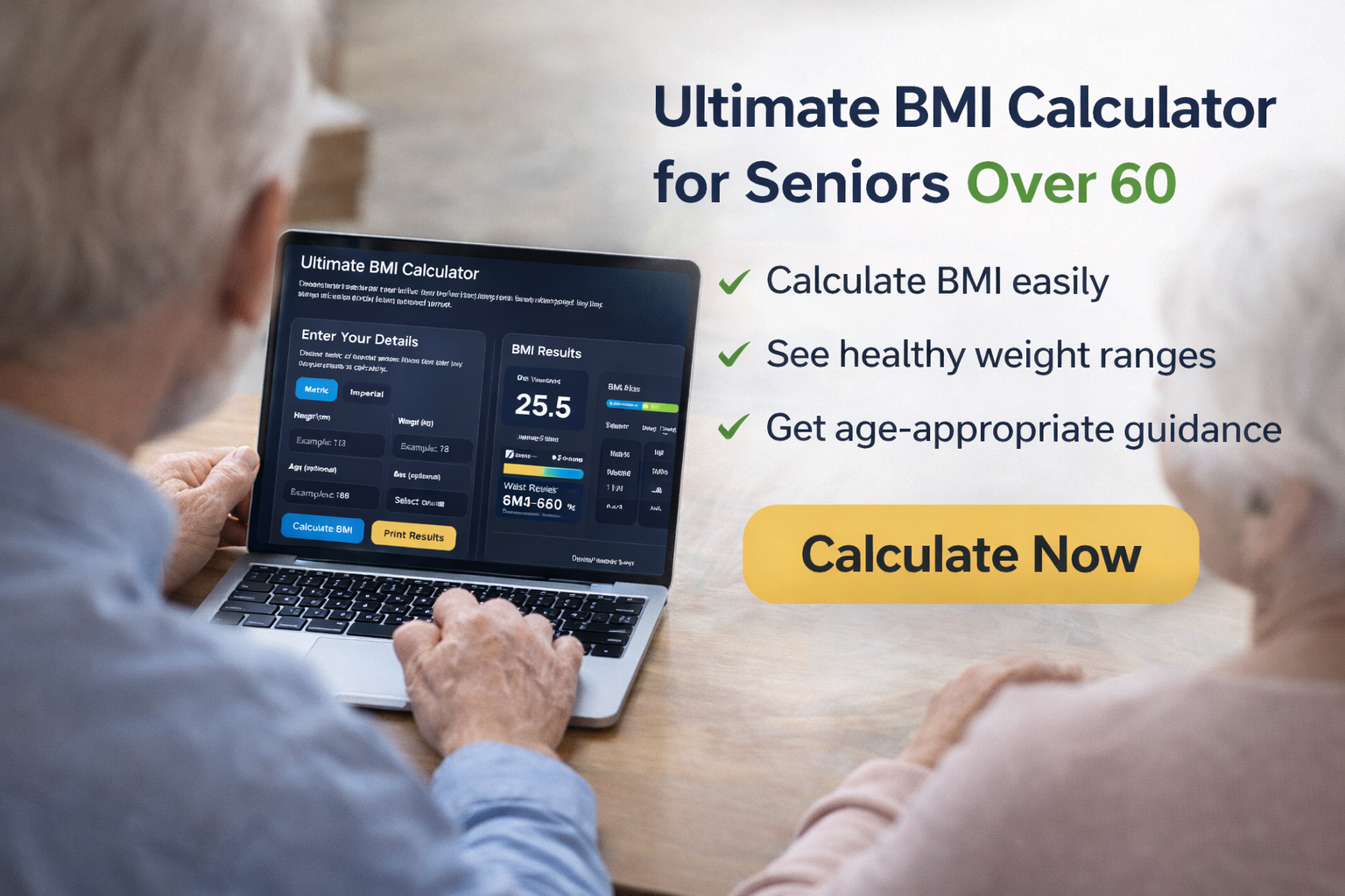 BMI Calculator for Seniors (Healthy Weight Tool 60+)